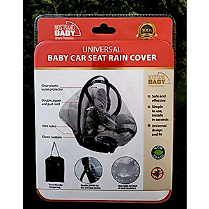 Universal Baby Car Seat Rain Cover, fits Stroller, Easy Access Zipper, Protect Child Travel