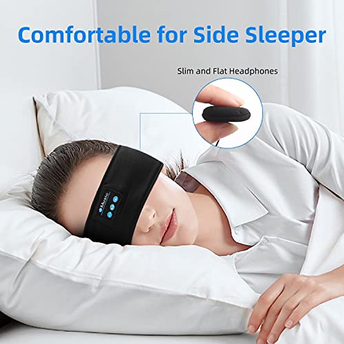 LeekaoWee 2023New Sleep Headset, Bluetooth Sports Sleep Headset, with Ultra-Thin high-Definition Stereo Speakers, Suitable for Sleep, Sports, Jogging, Yoga, Insomnia, air Travel etc.FD1