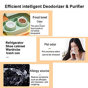 Cat Litter Deodorizer Plug In Air Fresheners For Home - Air Purifier For Pets Timed - Ozone Deep Cleaning To Reduce Allergens Odors For Bed Refrigerator Bathroom &Small Spaces