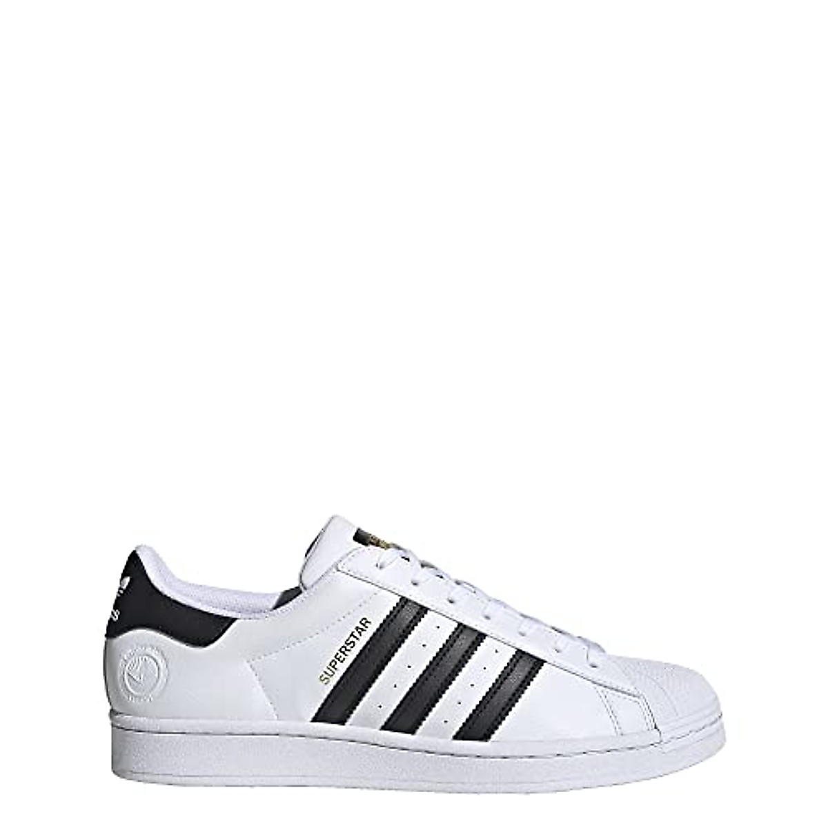 adidas Originals Men's Superstar Discontinued Sneaker, White/Black/Green (Vegan), 10