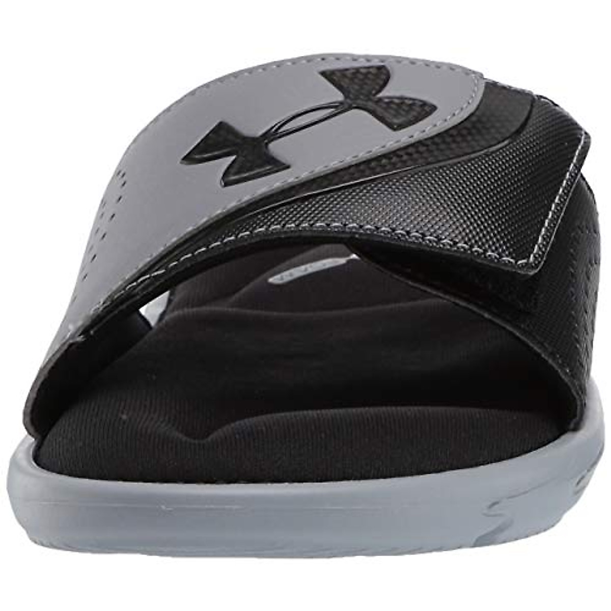 Under Armour Men's Ignite VI Slide Sandal, Black (002)/Steel, 10