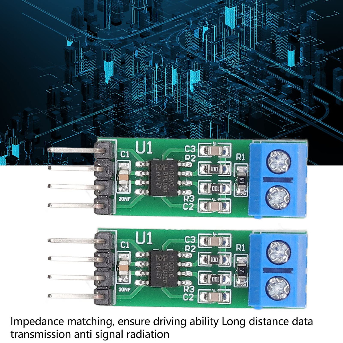 Bus Transceiver Module, Long Distance Data Transmission 4.75~5.25V 2PCS CAN Bus Module for Controller Development Board