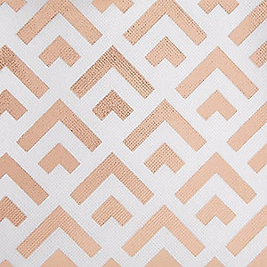 DII Non Woven Polyester Metallic Diamond Storage Bin, Small Set of 2, White/Copper