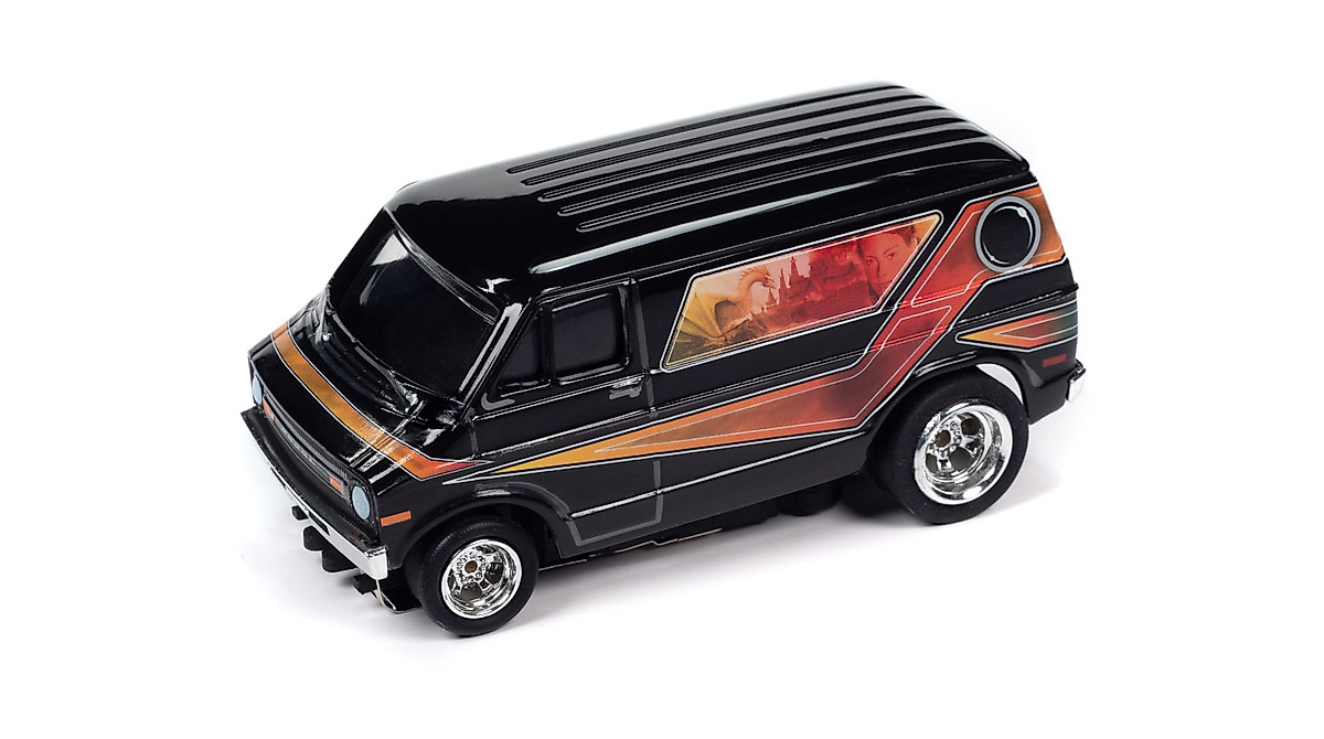 Auto World 4Gear 1973 Dodge Van Slot Cars Set | HO Scale Collectible
