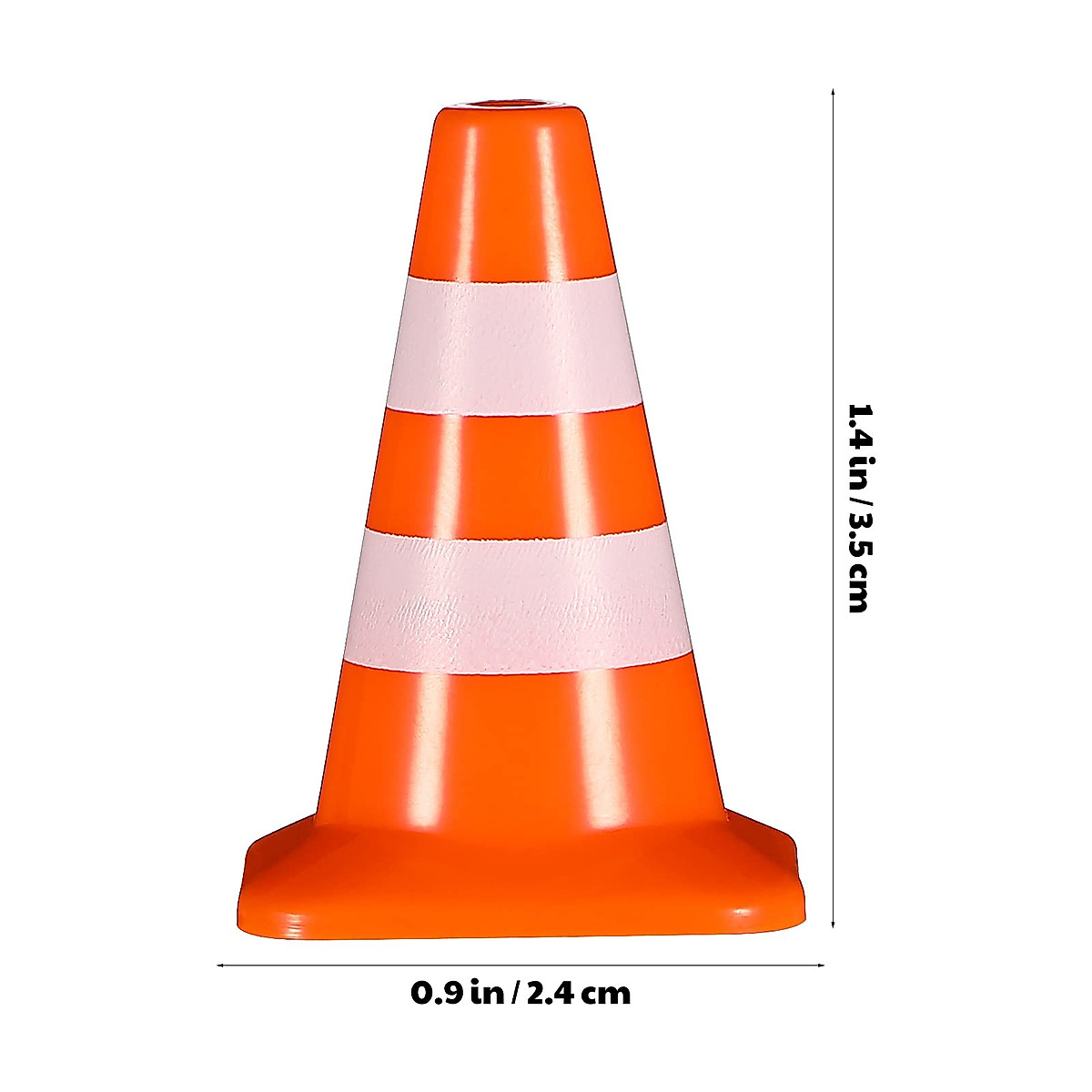 TOYANDONA 7Pcs Mini Traffic Cones, 1. 37 inch Play Traffic Signs Safety Cones Mini Road Signs Toy for Kids Street Signs Playset