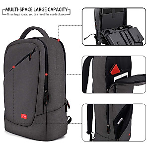 VORI Game Elite Traveling Backpack for Nintendo Switch and Switch OLED Model 2021, Portable Carrying Storage Bag for PS4 Slim and Xbox ONE, Protective Design for Home Storage and Travel, Grey