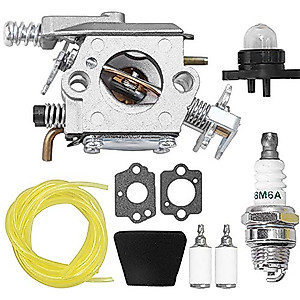 Carburetor for Poulan Chainsaw 1950 2050 2150 2375 Wild Thing 2375LE Walbro WT 89 891 WT-324 Zama C1U-W8 C1U-W14 Carburetor 545081885 Carb With Air Filter Fuel Line Spark Plug