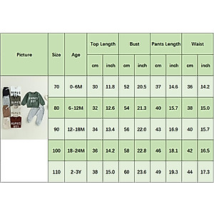 JLKGICF Fall Winter Baby Boys Clothes Long Sleeve MAMA'S BOY Print Sweatshirt+Elastic Sweatpants Toddler Infant Outfit Set (Dark Green Gray4, 0-6 Months)