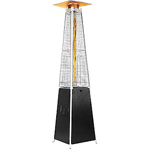Incbruce Outdoor Heater Standing Patio Heater, 41000 BTU Stainless Steel Propane Patio Heater, Portable Propane Heater with Wheels for Patio and Garden (Matte Gold)