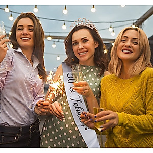 CIEHER 50th Birthday Gifts for Women, 50th Birthday Sash and 50th Birthday Tiara Set, 50th Birthday Decorations Women Turning 50 Birthday Party Favors