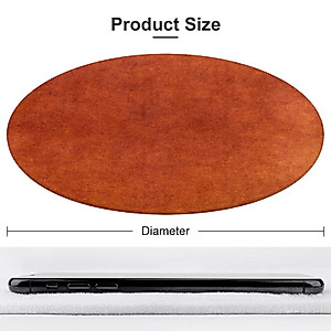 Generic Round Area Rug,Burnt Orange Non-Slip Bathroom Rug Soft Floor Carpet Mat for Living Room Bedroom Dining Room Decor, 24inch