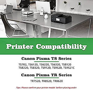GreenArk Compatible Ink Cartridges Replacement for Canon PGI-280 PGI-280XXL BK Black Ink Tank 2 Pack Works for PIXMA TR7520 TR8520 TS9120 TS6120 TS6220 TS8120 TS8220 TS9520 TS9521C Printers