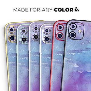 Design Skinz Blotted Purple 896 Absorbed Watercolor Texture - DesignSkinz Protective Vinyl Decal Wrap Skin Cover Compatible with The Apple iPhone X (Full-Body, Screen Trim &amp; Back Glass Skin)