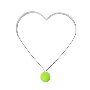 Xiaoyztan 10 Pcs Egg Poachers with Handle for Frying Pan Stainless Steel Fried Egg Molds Pancake Molds Cookie Molds Omelet Shaper for Breakfast Baking Cooking (Heart Shape)