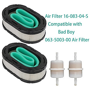 DUCTAIL 2 Packs 16-083-04 1608304S Air Filter Compatible with Kohler 7000 Series 19-26hp Engine Lawn Mower Air Filters, Replace 16-083-04-s 1688304