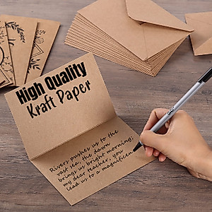 Mr. Pen- Thank You Cards with Envelopes, Brown Kraft Paper, 18 Pack, 4 x 6, Blank Inside, 6 Designs, Thank You Cards, Thank You Notes, Thank You Cards Bulk,Thank You Note Cards