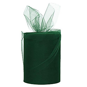 Dark Green Tulle Roll Spool 6 Inch x 100 Yards for Tulle Decoration