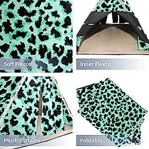 Leopard, Hamster House Habitat Bed for Small Animal Hamster Gerbils Chipmunks Squirrels Hedgehogs Guinea Pigs Habitat Decor