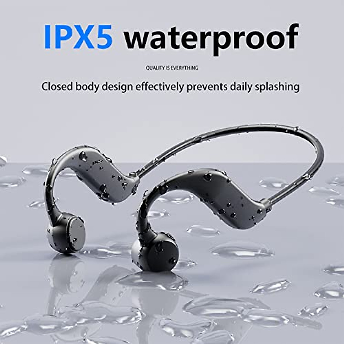 Bluetooth Headphones Open Ear Headphones Bluetooth 5.2 Sports Wireless Earphones with Built-in Mic,Sweat Resistant Headset for Cycling,Running,Hiking