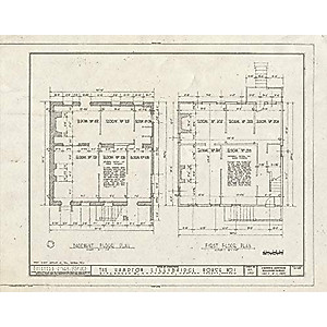 Historic Pictoric : Blueprint HABS GA,26-SAV,72- (Sheet 2 of 4) - Hampton Lillibridge House, No. 1, 507 East Julian Street (Moved from 310 East Bryan Street), Savannah, Chatham County, GA 30in x 24in