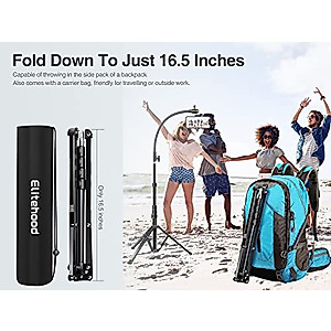 Elitehood 81" Tall Tripod for iPhone, Flexible Phone Tripod with 17in Adjustable Gooseneck, Cell Phone Tripod Stand with Remote Compatible with iPhone 13 Pro Max / 13 Pro / 12 Pro Max, Android Phone