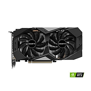 Gigabyte GeForce RTX 2060 D6 6G (rev. 2.0) Graphics Card, 2X WINDFORCE Fans, 6GB 192-Bit GDDR6, GV-N2060D6-6GD REV2.0 Video Card