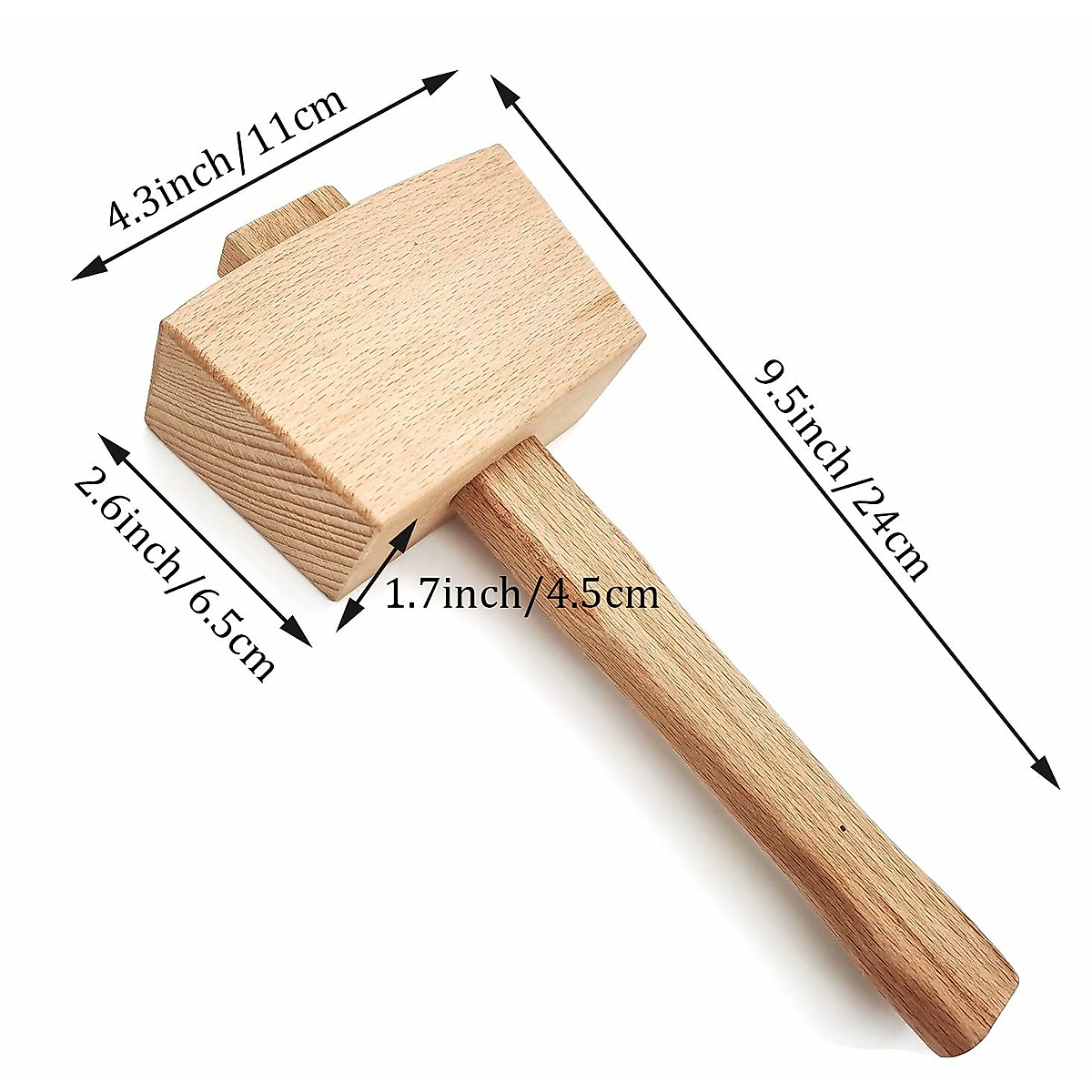 Ice Mallet with 2 Lewis Bag Kit,Manual Ice Crusher Wooden Hammer Canvas Crushing Bag Crushed Ice Bar Cocktails Bartender & Kitchen Tools Kit