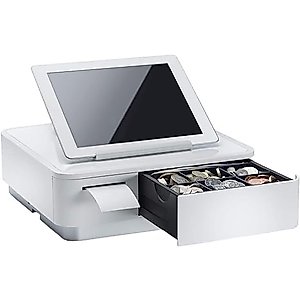 Star mPOP POP10 CI-F White with USB-C lighning Integrated Receipt Printer and mPOP Cash Drawer with Tablet Stand