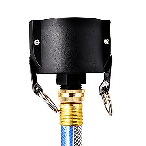 Genuine Harvest 2” IBC Camlock tote connector fitting/polypropylene IBC tote garden hose fitting standard with Stainless Steel Cam Levers - Pack of (1)