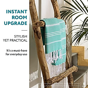 WETCAT Bundle: Turkish Bath Towel (38 x 71) and Turkish Hand Towels (20 x 30, Set of 2) - 100% Cotton, Prewashed for Soft Feel - Mint Green Decor & Mint Green Kitchen Accessories and Decor