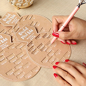 Kate Aspen 28441NA Bridal Shower Games, Ring Shaped Mad Libs Cards (Set of 50) Wedding Shower Game, Engagement Party, Bachelorette Party Game, Kraft, White