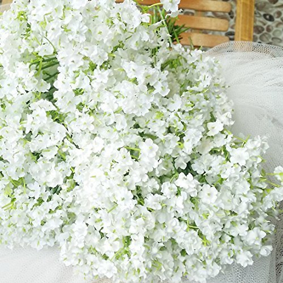 Bringsine Baby Breath Gypsophila Deco White Colour Artificial Flowers for Wedding 40 Pieces/lot