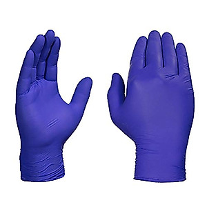 Ammex Indigo Nitrile Disposable Exam Gloves, 3 Mil, Latex/Powder Free, Textured, Medium, Case of 1000