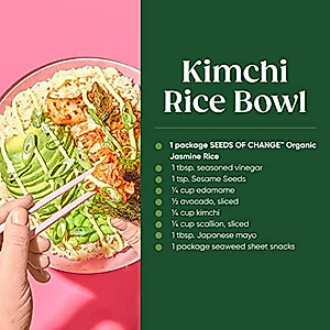 SEEDS OF CHANGE Organic Aromatic Jasmine Rice, Microwaveable Ready to Heat. 8.5 Ounces (Pack of 12)