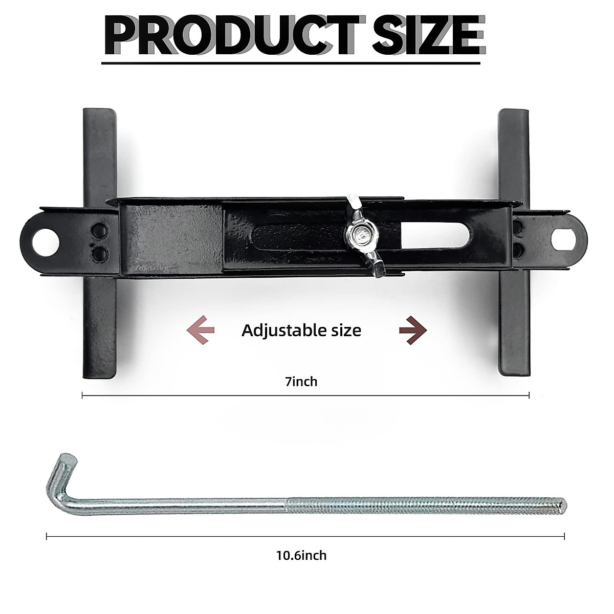 Adjustable Battery Hold Down, Battery Hold Down Bracket, Universal Battery Crossbar with L Bolt, Car Crossbar Battery Fixing Holder, Battery Tie Down Kit for Car SUV (Bolt Length 27cm/10.63inches)