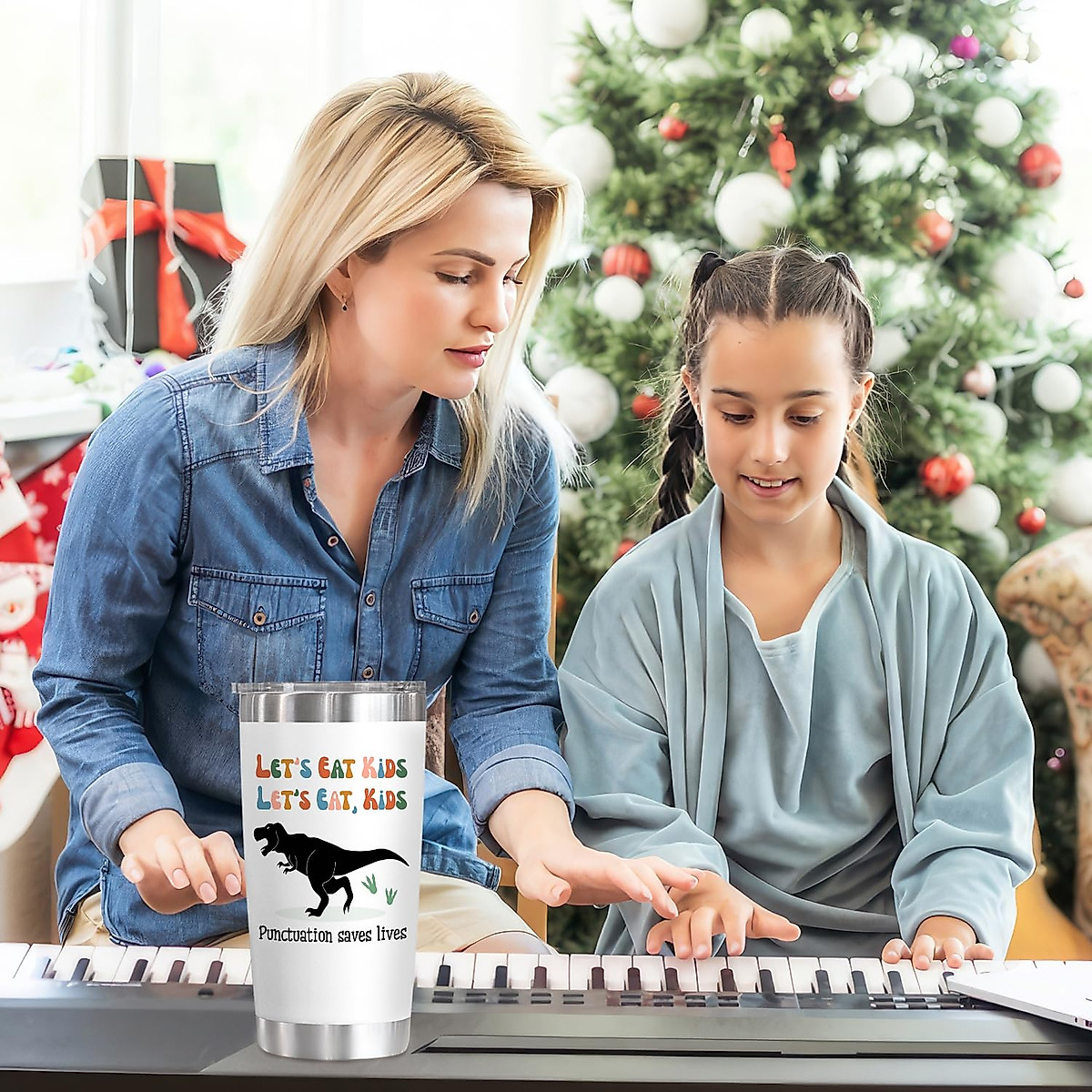 OASSIE Teacher Appreciation Gifts for Women - Saurus Kids 20 oz Stainless Steel Tumbler - Teacher Day Graduation Back To School Thank You End Of The Year Birthday Gifts for Women Coworkers