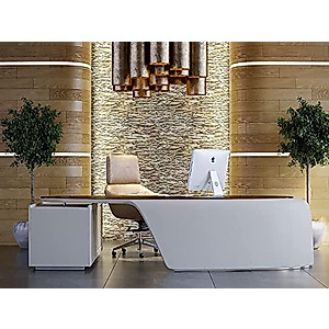 Retro-Art 3D Wall Panels, Pack of 6, Stone Wall in Beige Yellow, PVC, 37.2" x 25.5", Cover 39.53 sq.ft., 186FB