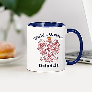 CafePress World's Greatest Dziadzia Red Eagle Mug Ceramic Coffee Mug, Tea Cup 11 oz