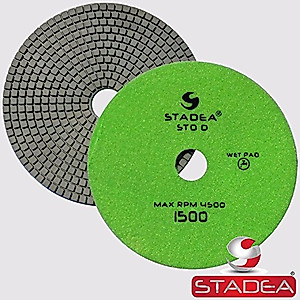 Stadea PPW252B Diamond Polishing Pad 7 Inch Grit 100 For Marble Concrete Stones Terrazzo Granite Floor Polishing
