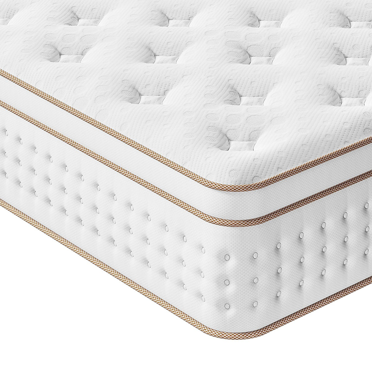 Vesgantti Twin Mattress, 12 Inch Memory Foam Hybrid Mattress in a Box with Individual Pocket Spring, Twin Size Mattress for Pressure Relief, Motion Isolation, Medium Firm Support