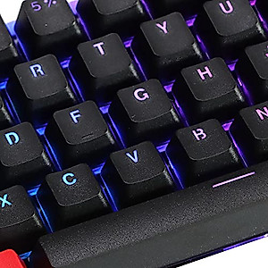 61 PBT keycaps 60 Percent Custom Backlit Key Caps Covers OEM Profile for Cherry MX Switch Mechanical Gaming Keyboard with Key Puller (keycap only) (HL)