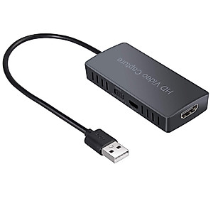 CAMWAY HD Video Capture USB 2.0 HDMI Video Game Capture Card,4k HDMI to USB 2.0 HD Live Capture Game Video Recording Box Support 2Output Capture for Windows Linux Mac OS YouTube OBS Twitch