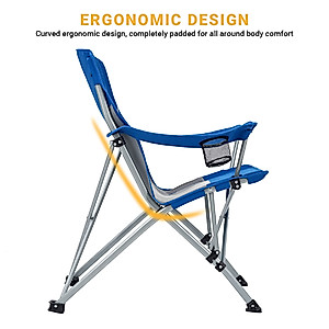 KingCamp KC2106_Blue/Grey-USVC2 Camp Chair, Standard