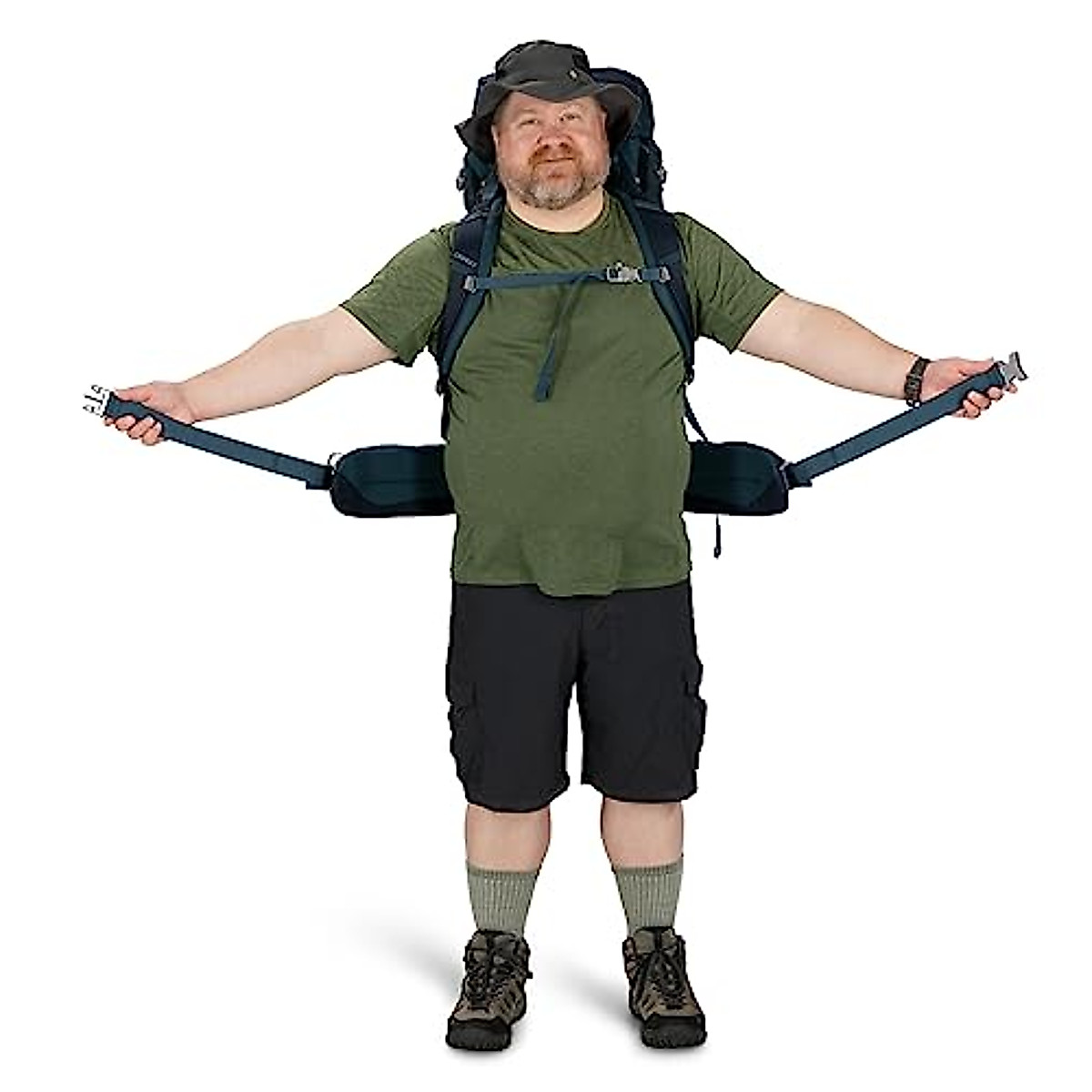 Osprey Volt 65L Men's Backpacking Backpack, Mamba Black, One Size, Extended Fit