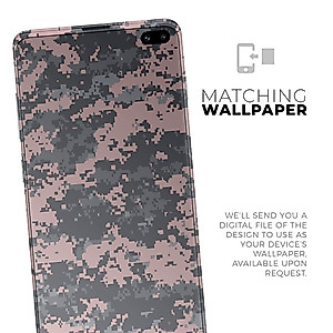 DesignSkinz Subtle Pink and Gray Digital Camouflage Protective Vinyl Decal Wrap Skin Cover Compatible with The Samsung Galaxy S20 (Screen Trim & Back Glass Skin)
