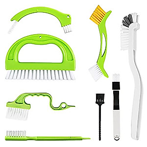 8 Pack Grout Cleaner Brush, Hand-held Groove Gap Cleaning Tools Tile Joint Scrub Brush to Deep Clean, Household Cleaning Brushes for Window Door Track, Stove Tops, Shower, Kitchen, Seams, Floor Lines