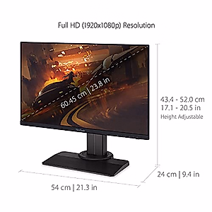 ViewSonic XG2431 24 Inch 1080p 0.5ms 240Hz Gaming Monitor with FreeSync Premium, Advanced Ergonomics, Eye Care, HDR400