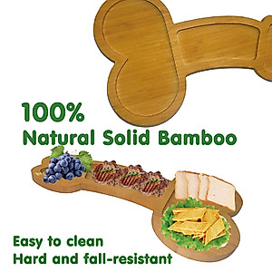 Bamboo Cheese Board Set,Charcuterie Meat and Cheese Platter,Bamboo Serving Tray,Unique House Warming Gifts,Father's Day,New Home,Couples,Anniversary,Wedding(15.7IN)