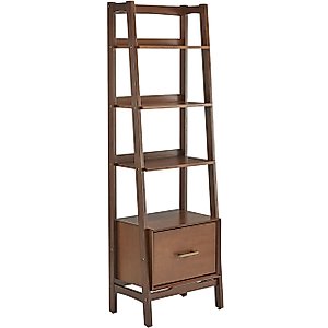 Crosley Furniture Landon Small Etagere Bookcase, Mahogany