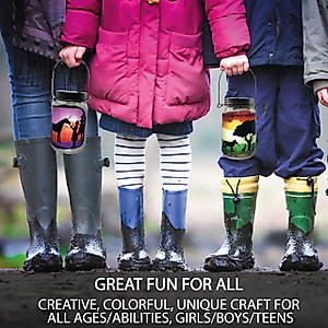 Lantern Craft KIT – Arts and Crafts Gift/Activity/Projects/Party for Girls/Boys/Kids/Teens. DIY Make Your Own Silhouette Lantern Jar: 60+ Silhouettes - Fairy/Unicorn/Dragon. by Baggy Wrinkl